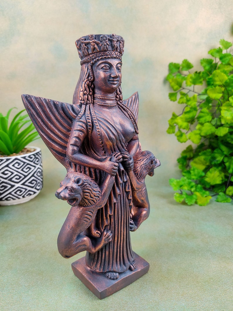 Anahita Persian Goddess Statue Queen of the Beasts Handmade | Etsy