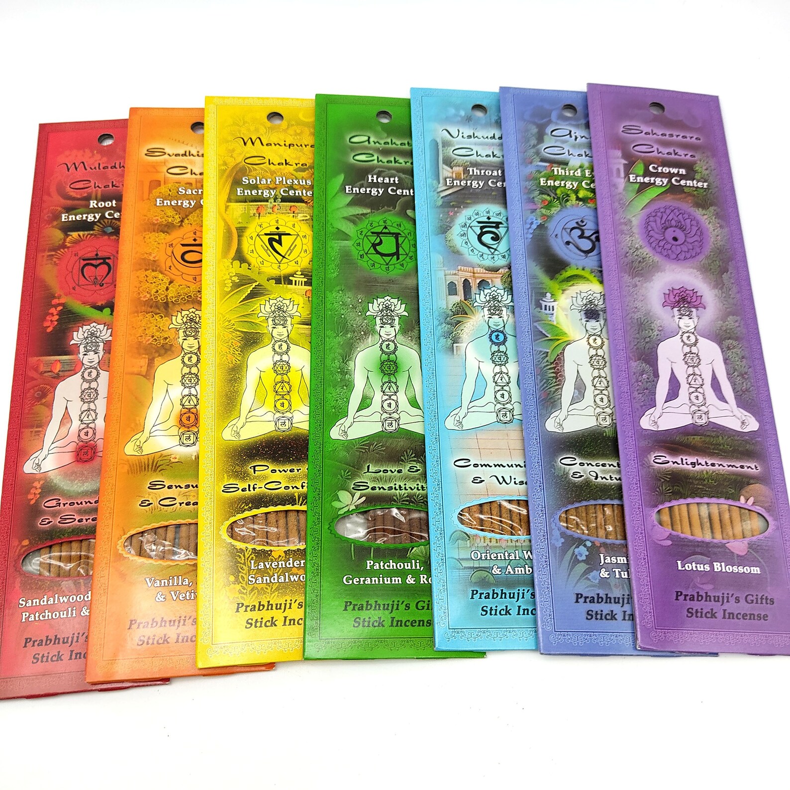 Chakra Stick Incense Set Full Chakra Incense Line 7 Incense | Etsy