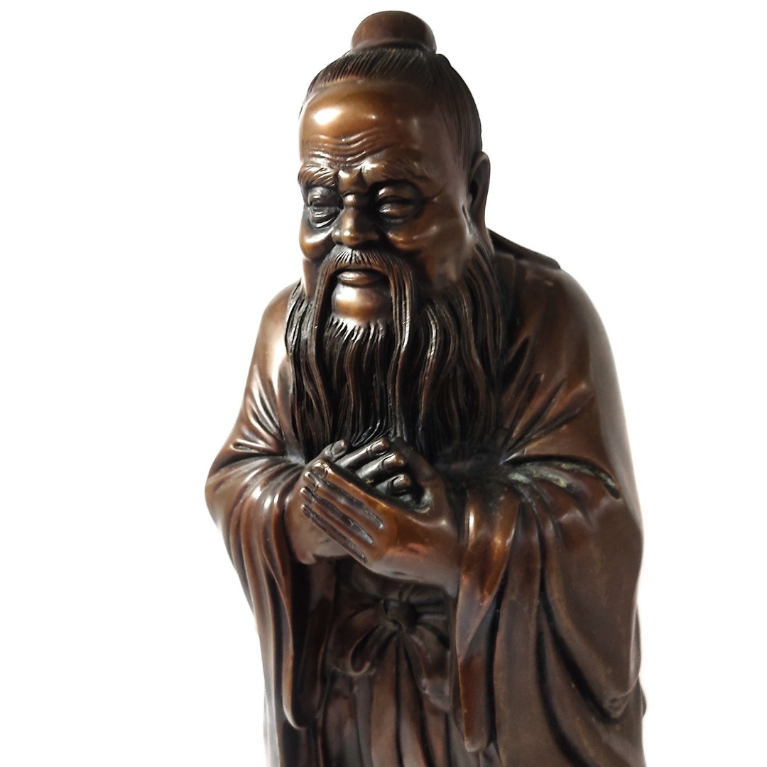Vintage Confucius Statue | Confucian Philosopher Educationist Sculpture ...