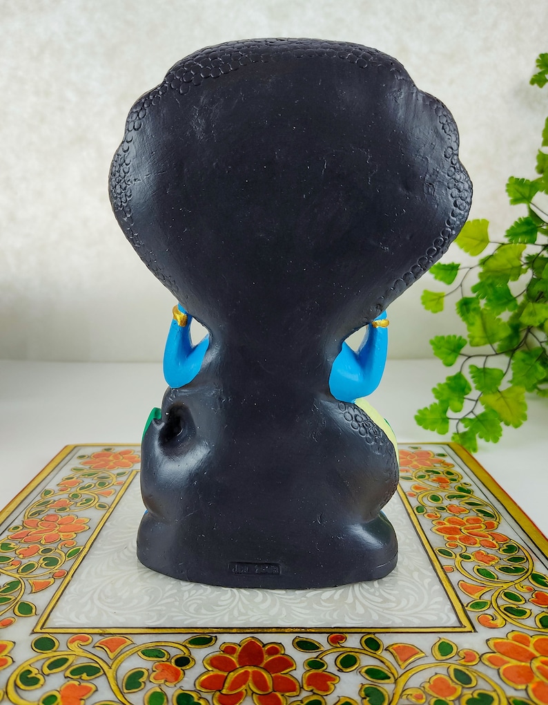 Lord Vishnu Statue Ananta Shesha Ganges Clay Handmade Visnu | Etsy