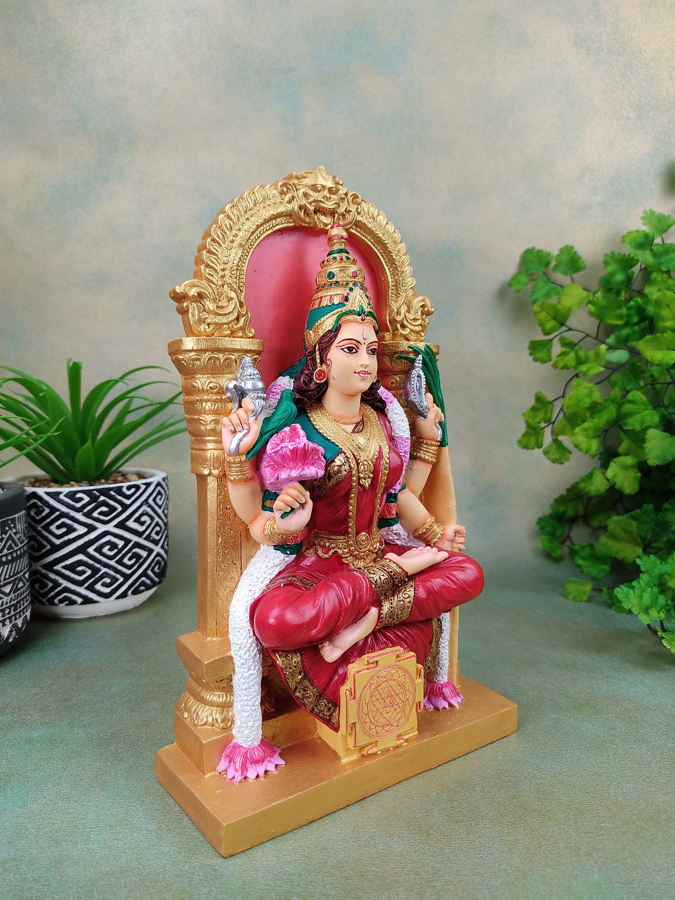 Hindu Goddess Lalitha Statue | Tripura Sundari Lalita Devi Deity - 9.25 ...