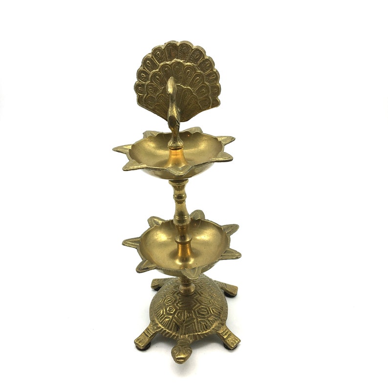 Handcrafted Brass Diya Aarti Deepak Lamp Puja Offering - Etsy