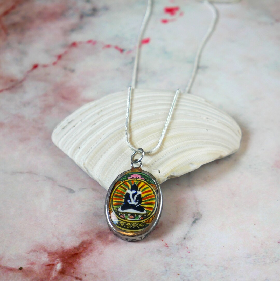 Shiva Shakti Necklace | Yab Yum Buddha Pendant | Buddhist and Hindu ...