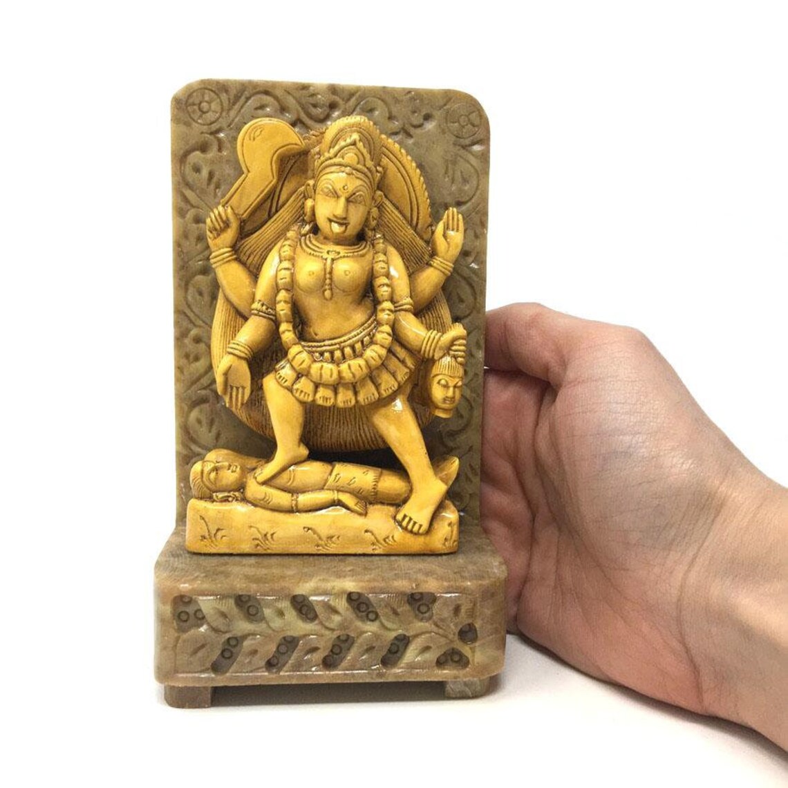 Kali Statue India Mother Goddess Standing Over Shiva Altar | Etsy