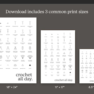 Wall Art: Crochet Symbols Poster | Digital PDF Download - Etsy Canada