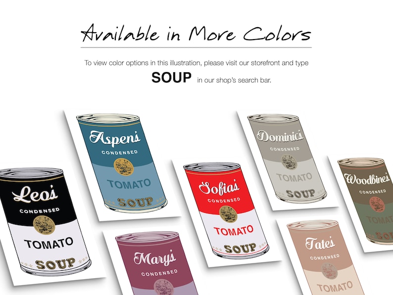 Personalized Warhol Soup Can Print: Custom Pop Art Decor (digital File ...