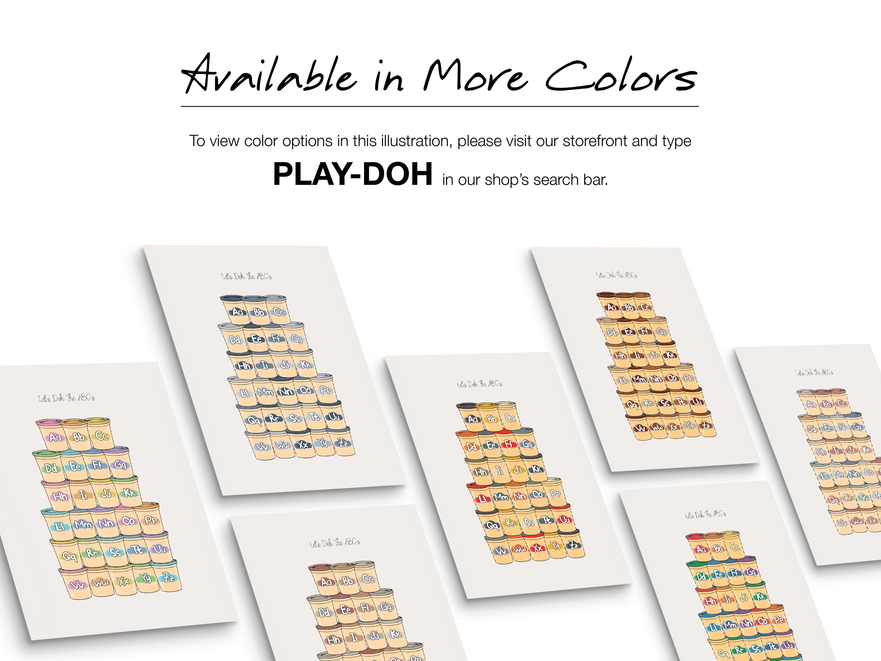 PLAY-DOH Alphabet Rainbow Unicorn ABC Digital Art - Etsy