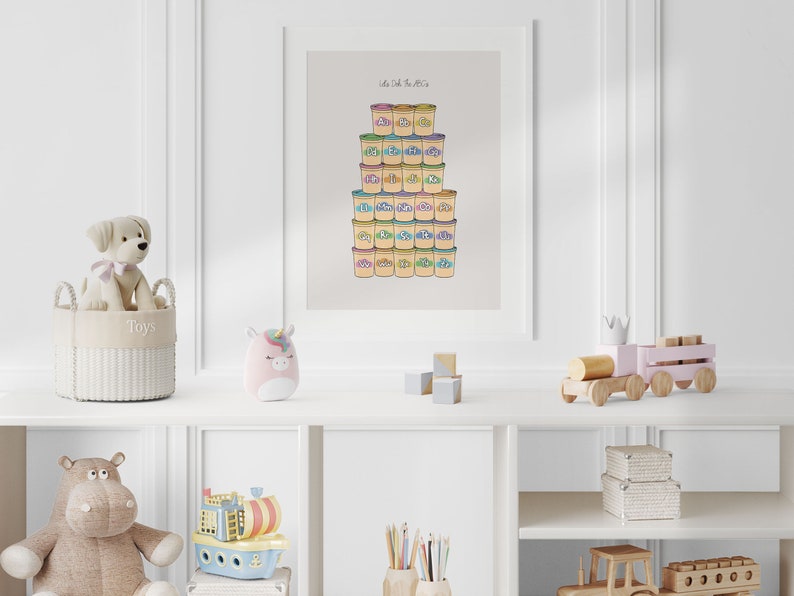 PLAY-DOH Alphabet Rainbow Unicorn ABC Digital Art - Etsy