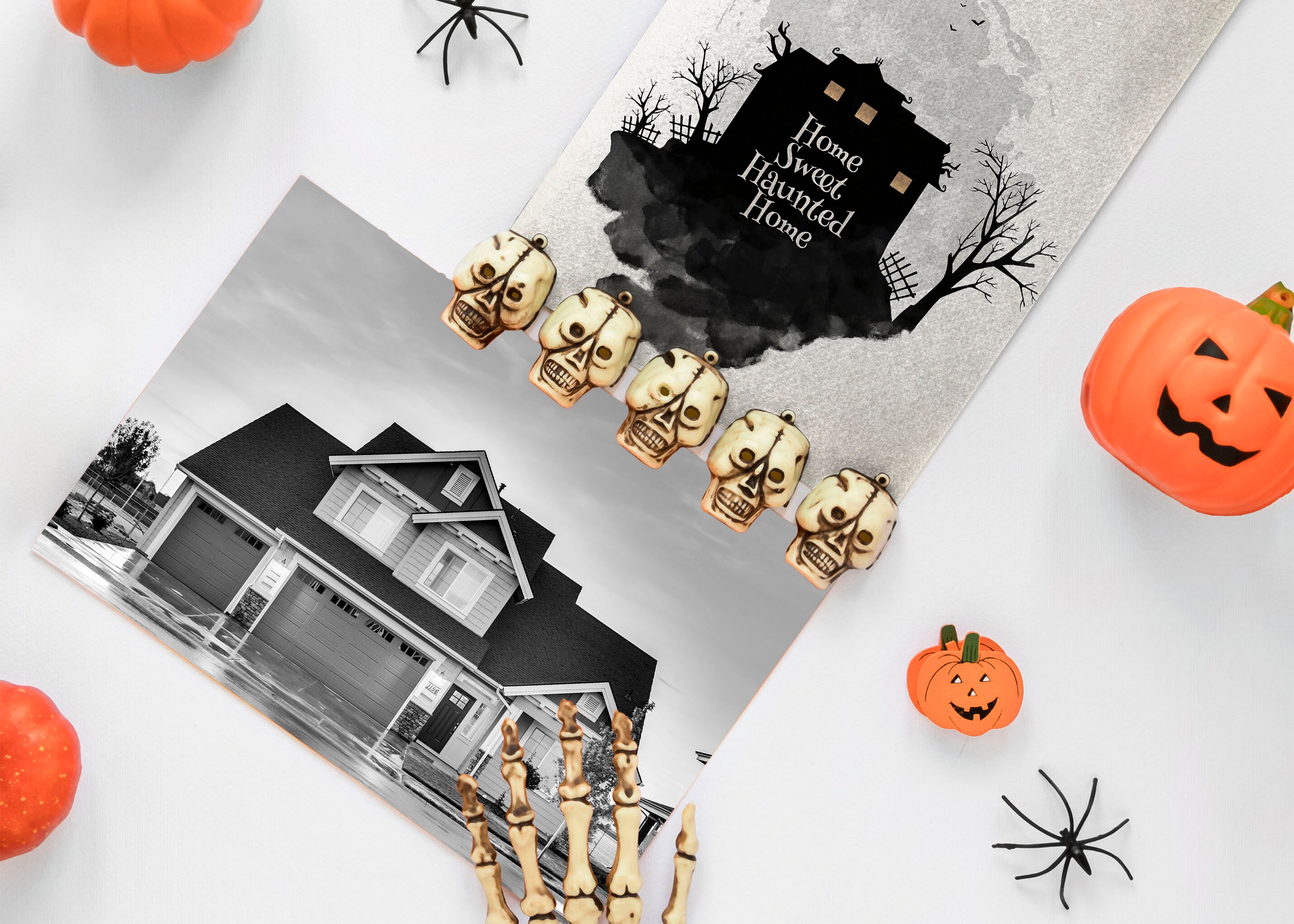 Custom Haunted House Digital Art Portrait Personalized Name Halloween ...