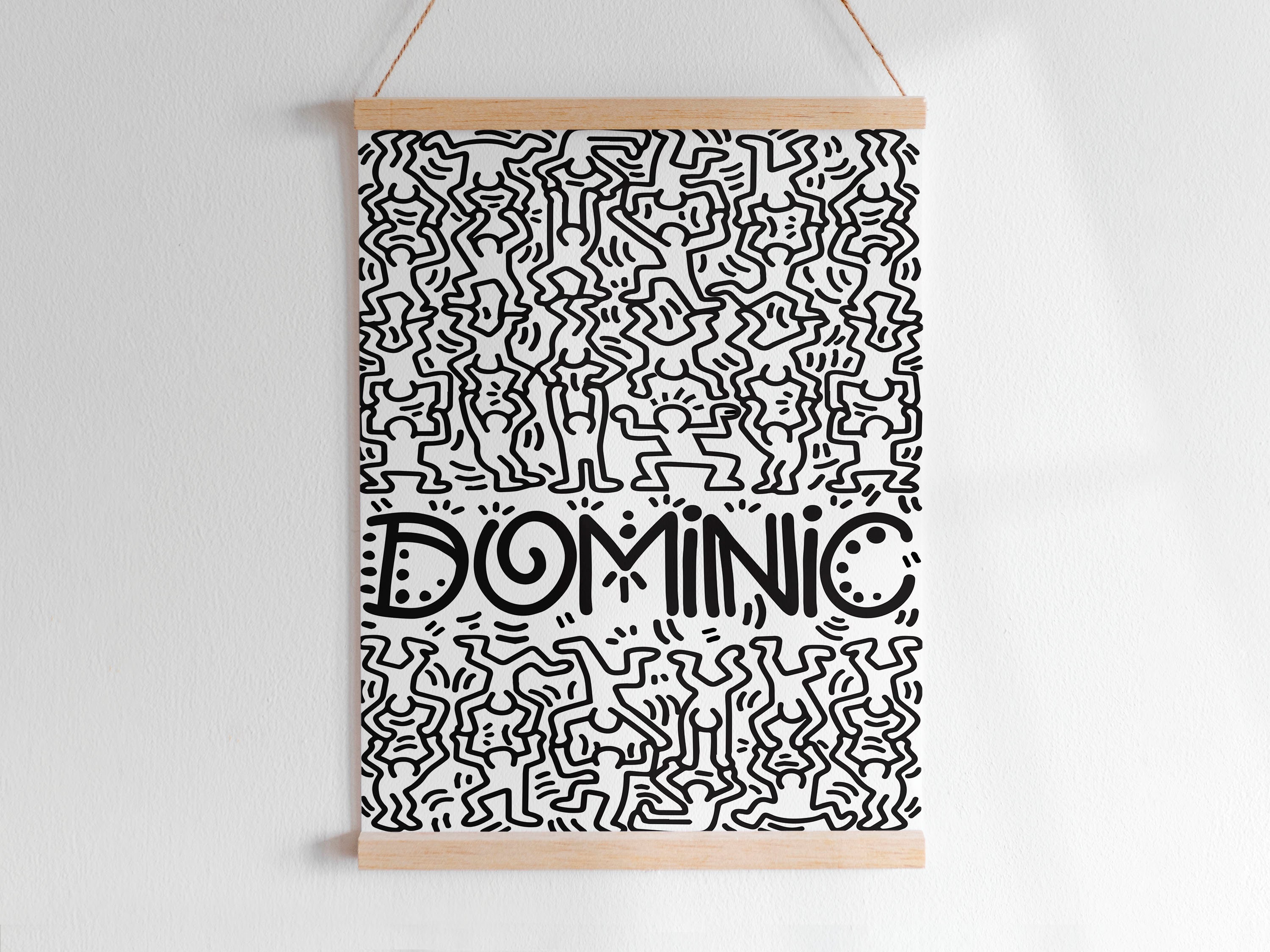 KEITH HARING PERSONALIZED Name Custom Letter Digital Art - Etsy