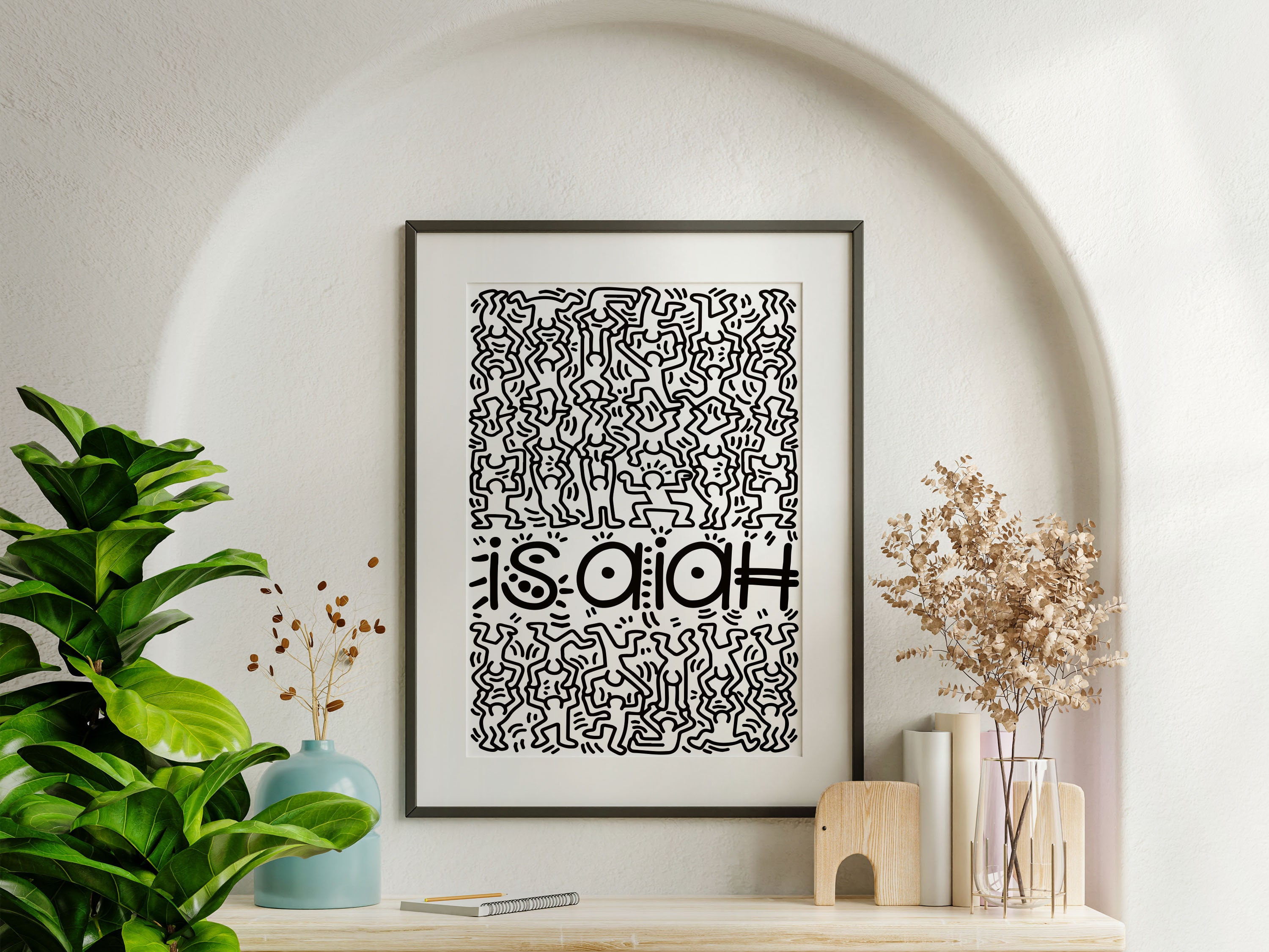 KEITH HARING PERSONALIZED Name Custom Letter Digital Art - Etsy