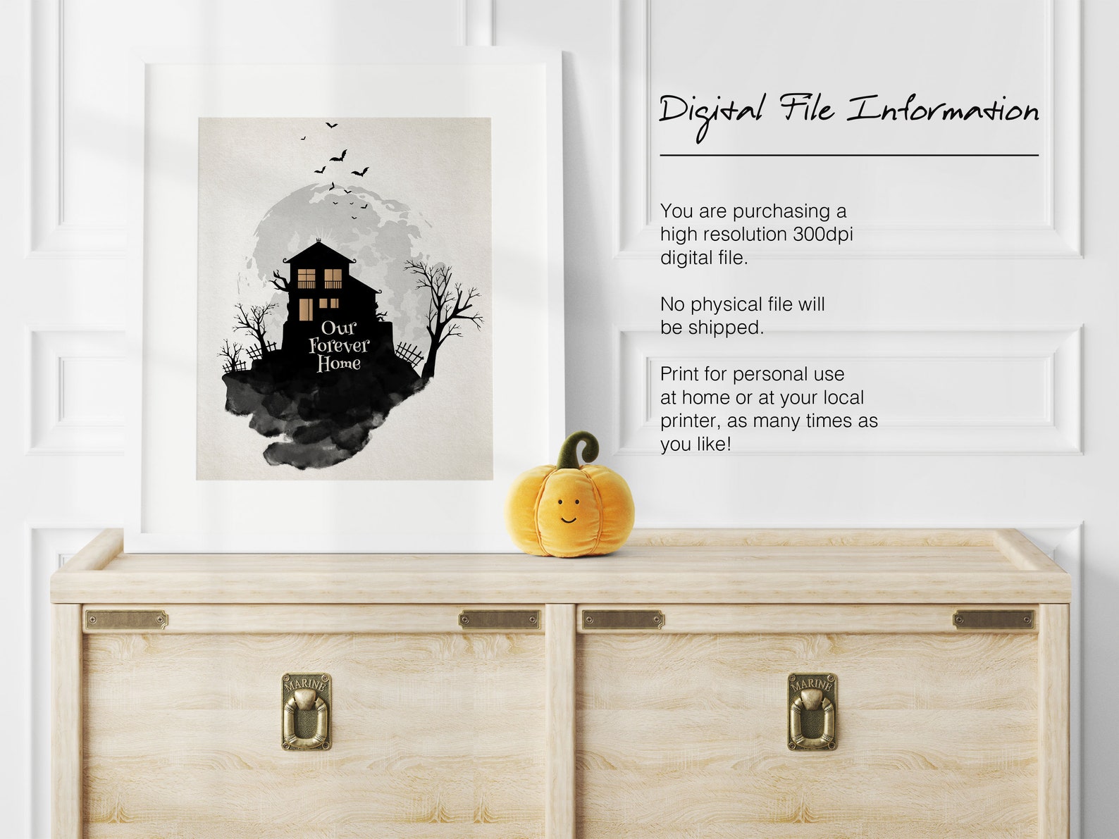 Custom Haunted House Digital Art Portrait | Personalized Name Halloween ...
