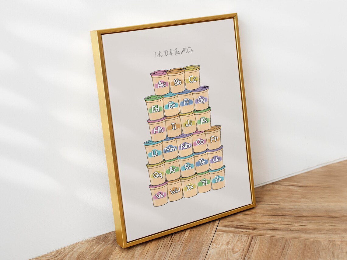 PLAY-DOH Alphabet Rainbow Unicorn ABC Digital Art - Etsy