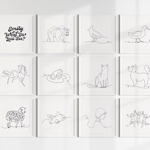 ERIC CARLE PERSONALIZED Custom Name Digital Printable | One Continuous ...