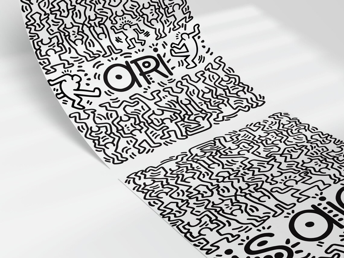 KEITH HARING PERSONALIZED Name Custom Letter Digital Art Printable ...