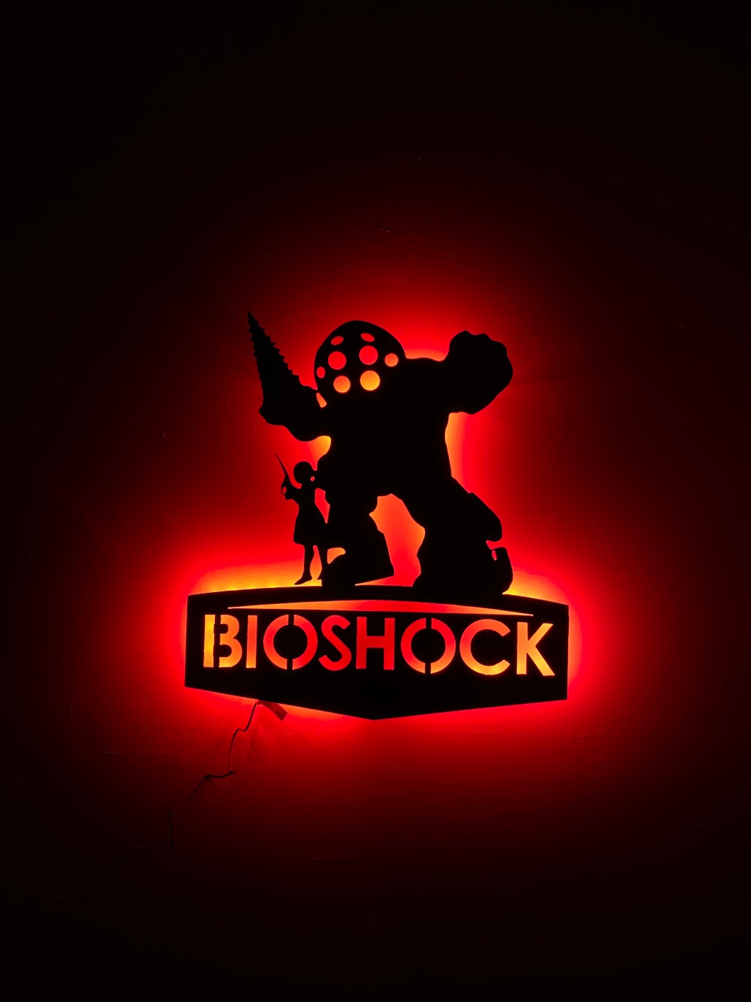 Floating Metal Bioshock Wall Sign LED LIGHTS - Etsy UK