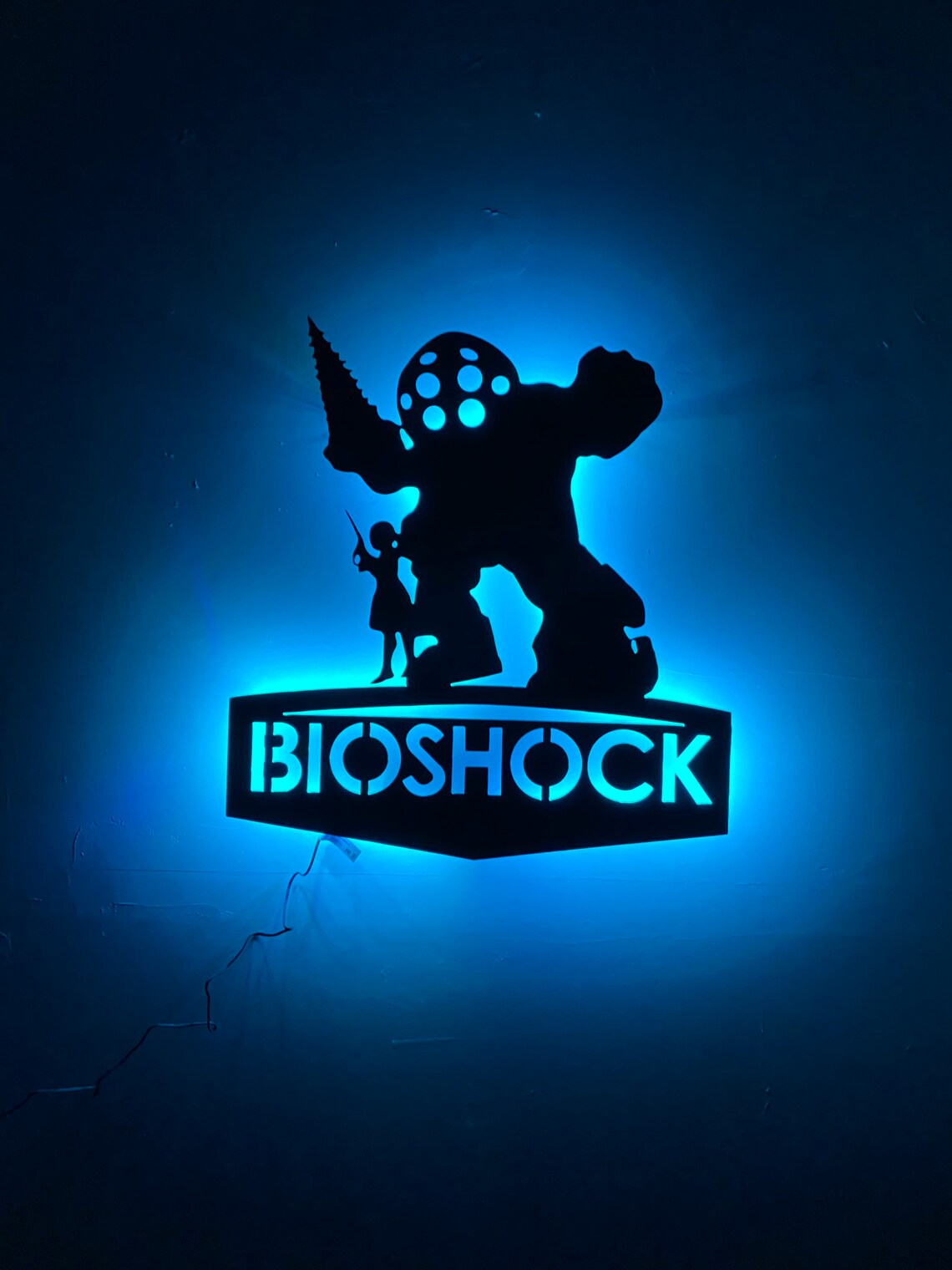 Floating metal Bioshock wall sign LED LIGHTS | Etsy