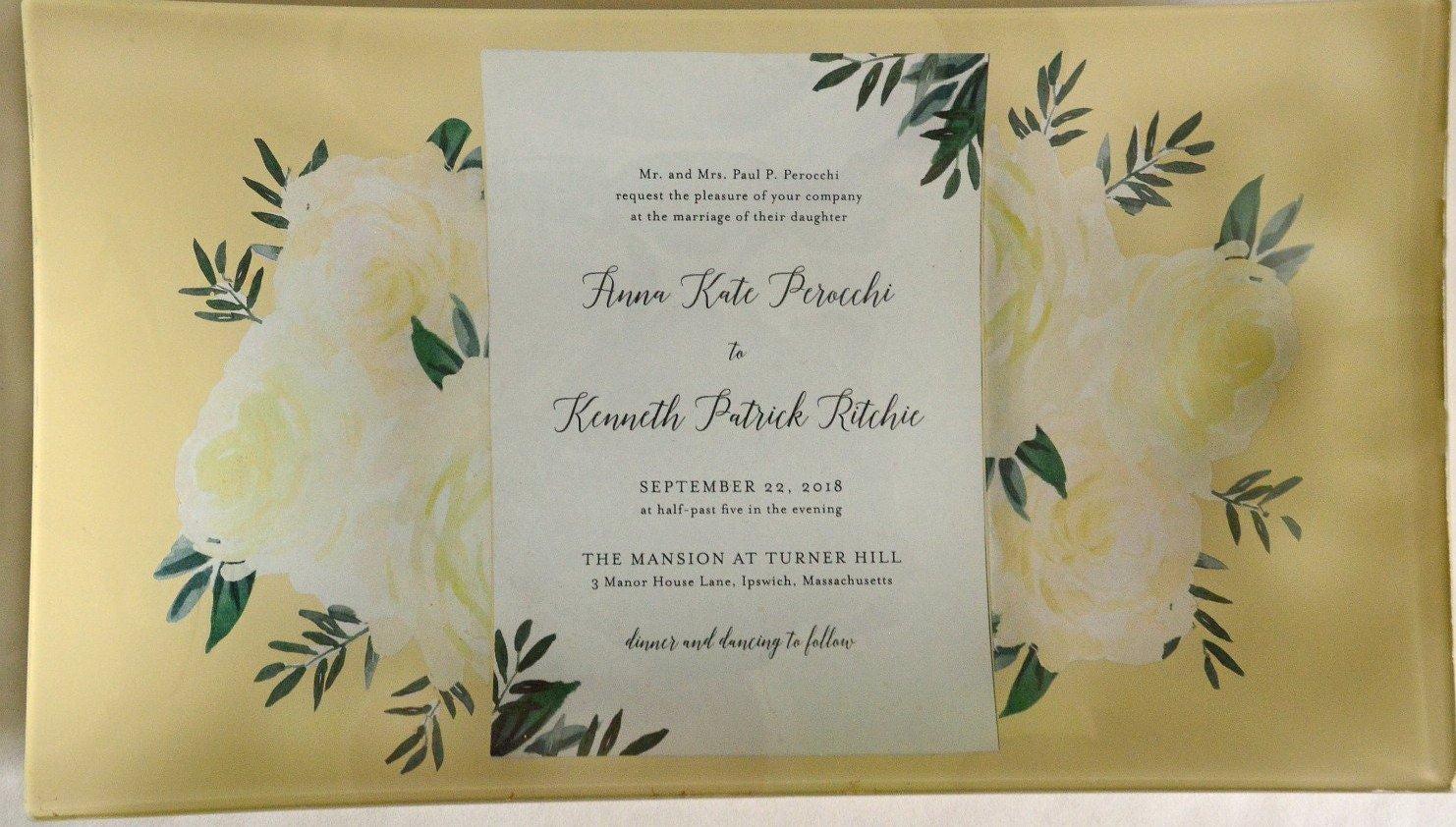 Personalized Wedding Invitation Glass Decoupage Plates and Trays - Etsy