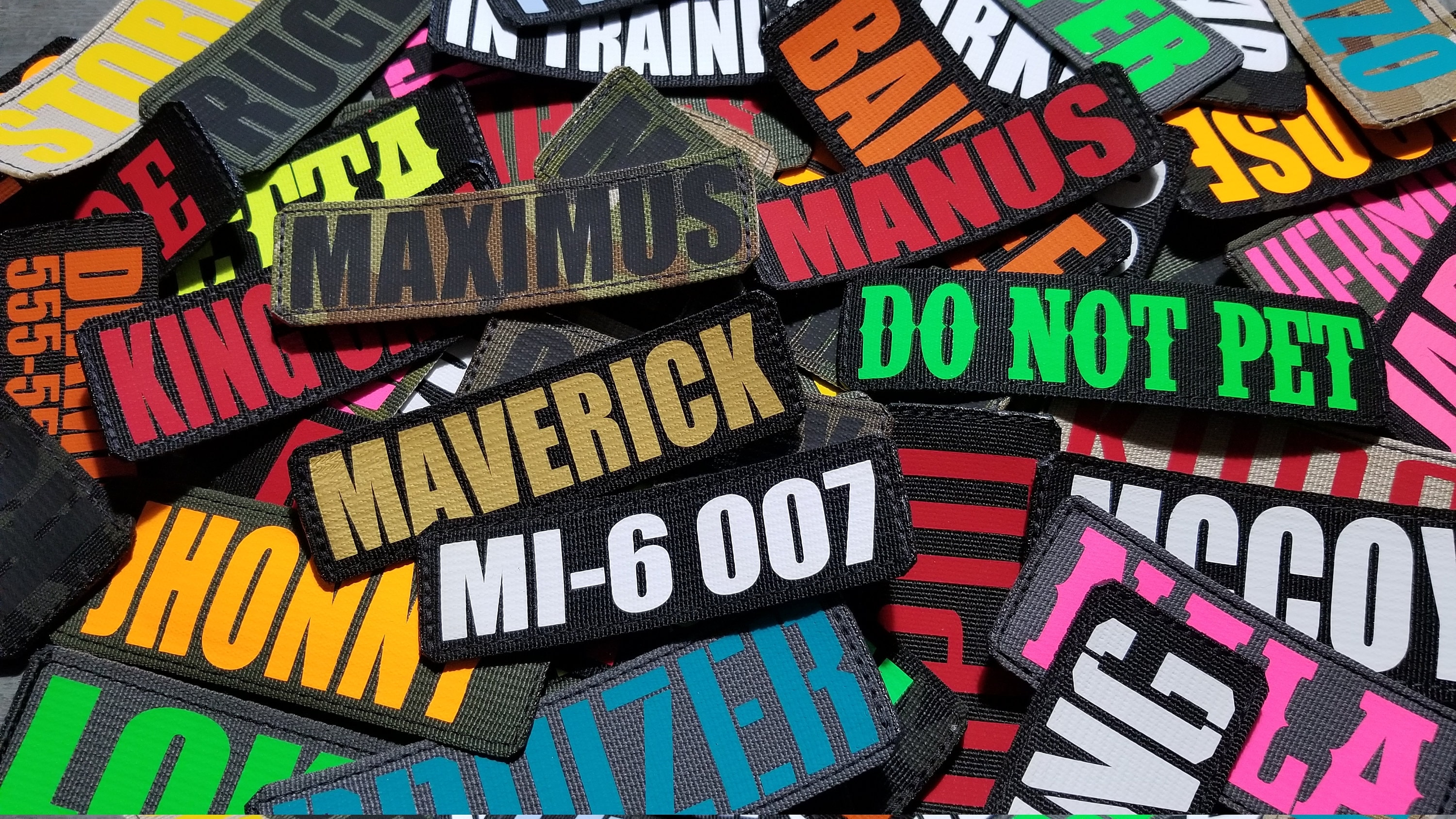 Custom 2 Patches With Hook Material for Harness or - Etsy