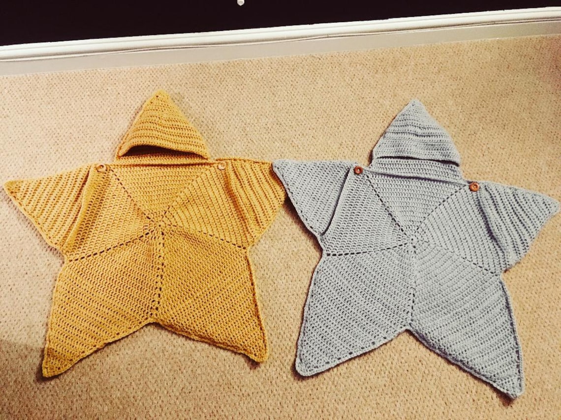 Pattern Crochet Baby Star Bunting/snuggle Suit/bodysuit Instant ...