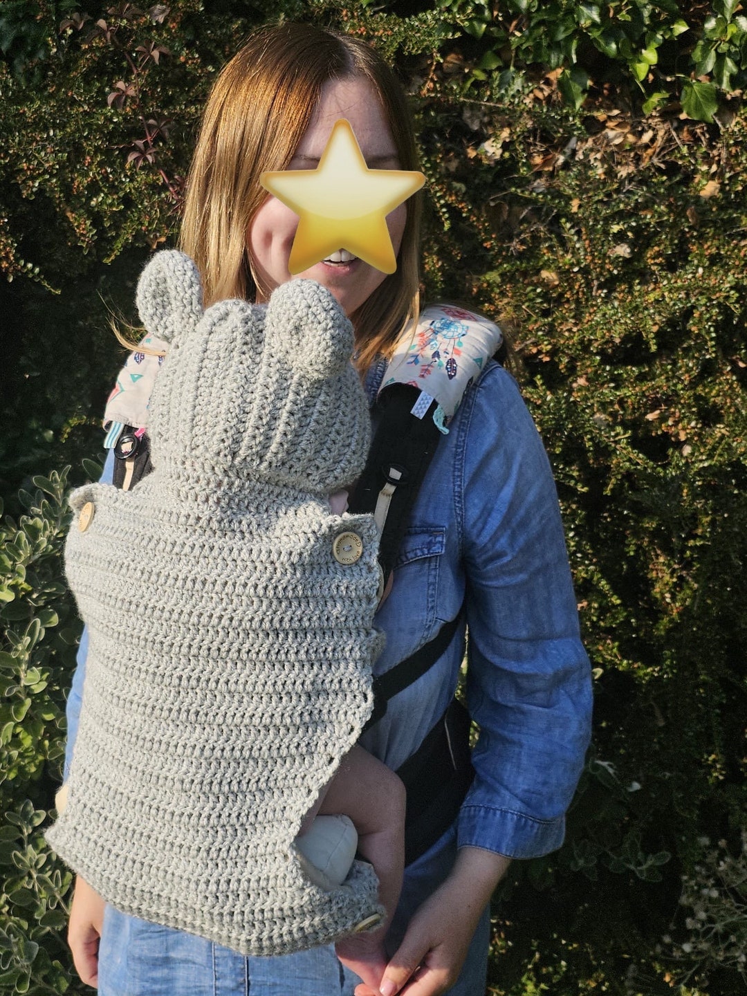 Teddy Bear Crochet Baby Carrier Cover Pattern (instant Download) - Etsy
