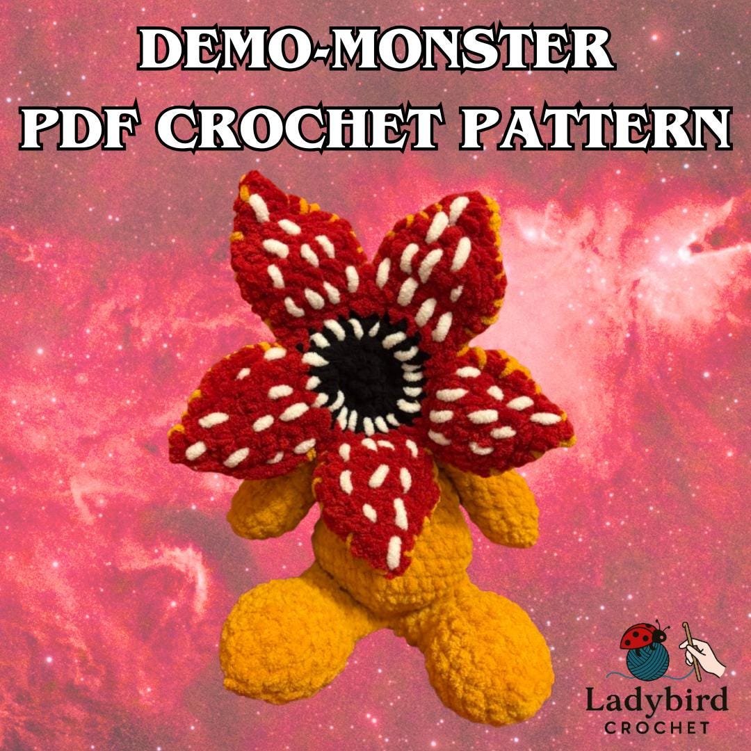 Demogorgon Crochet Pattern PDF | Low Sew Monster Plush Amigurumi ...