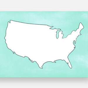 Minimalist USA Map Collection - Etsy