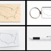 Minimalist USA Map Collection - Etsy