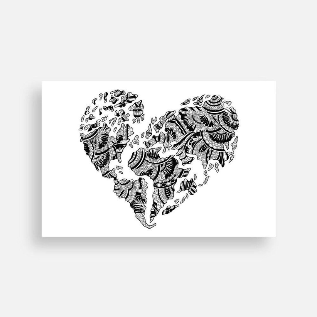 Heart Map Collection - Etsy