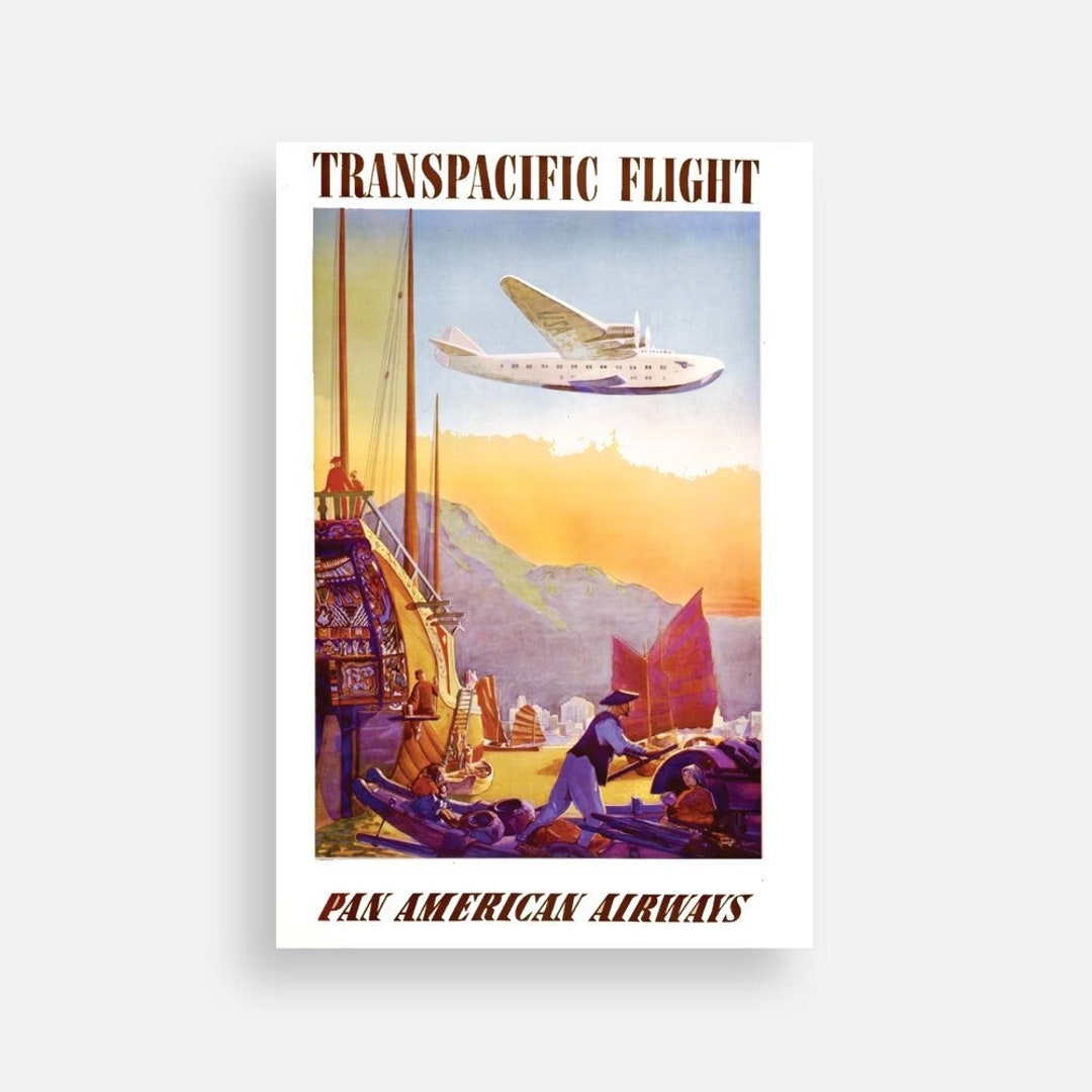 Transpacific Flight Collection - Etsy