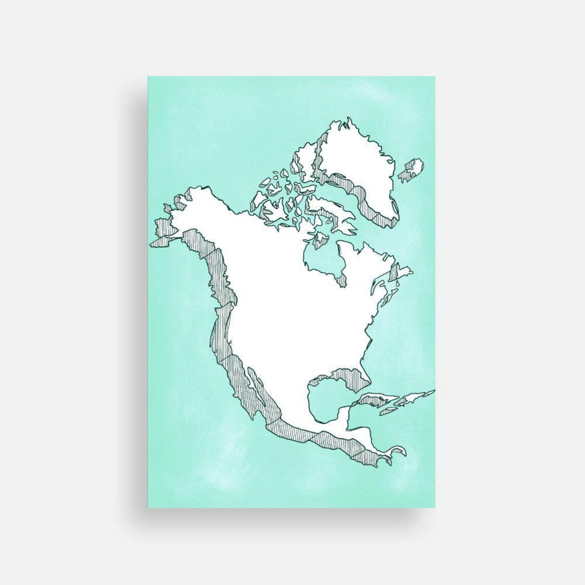North America Map Collection - Etsy