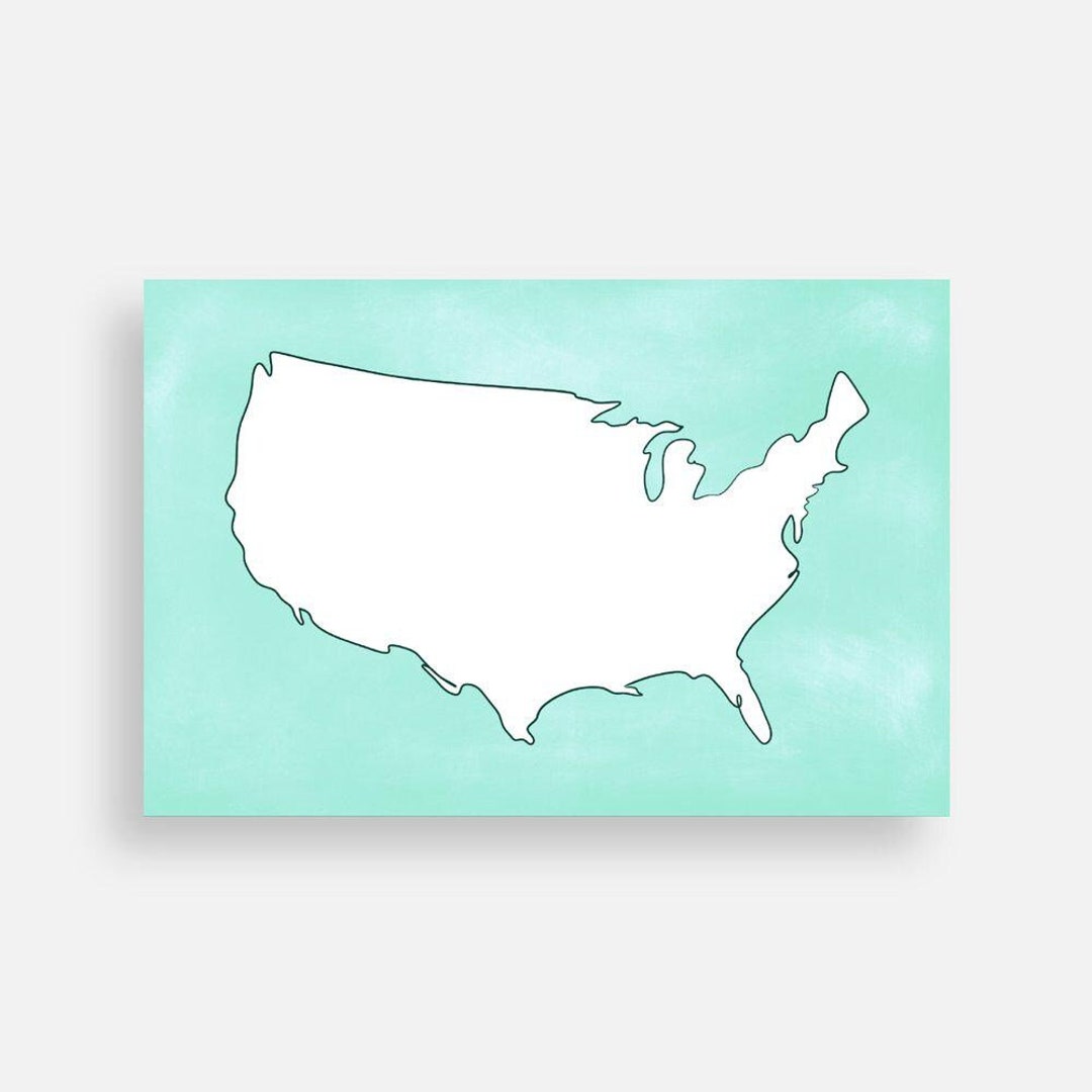 Minimalist USA Map Collection - Etsy