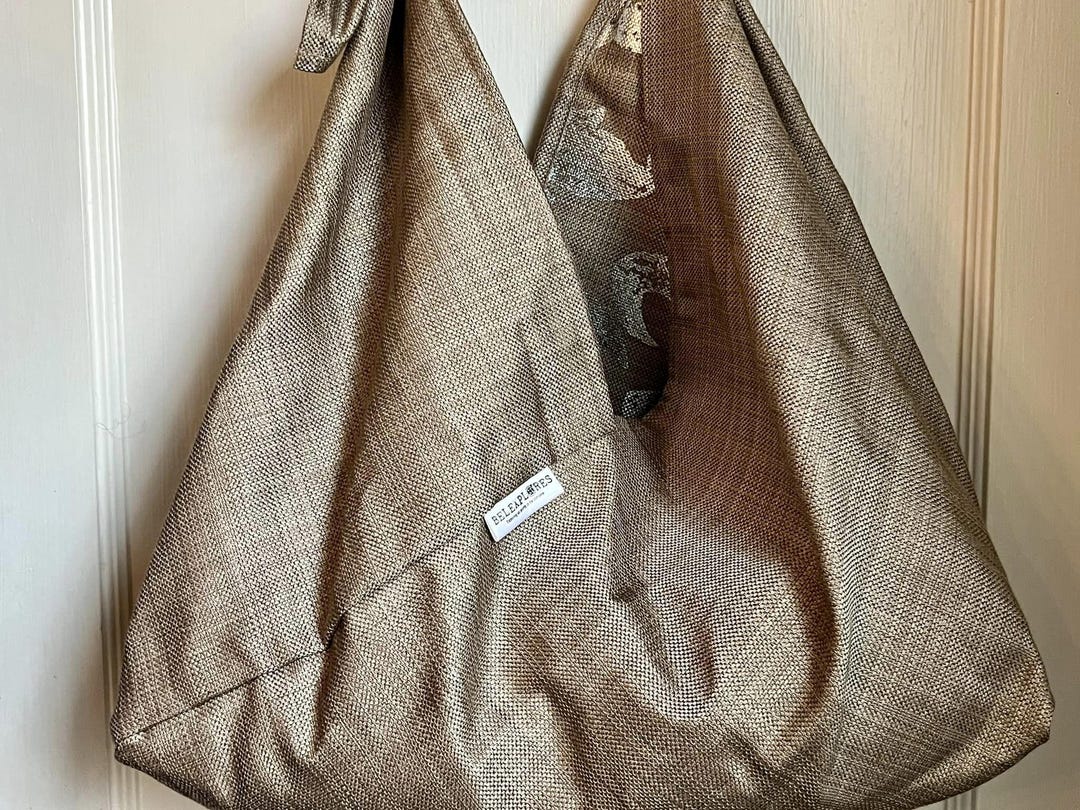 Painted Linen Japanese Azuma Bag - Etsy