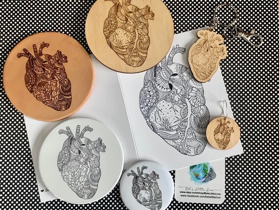 Heart Road Map Collection | Etsy