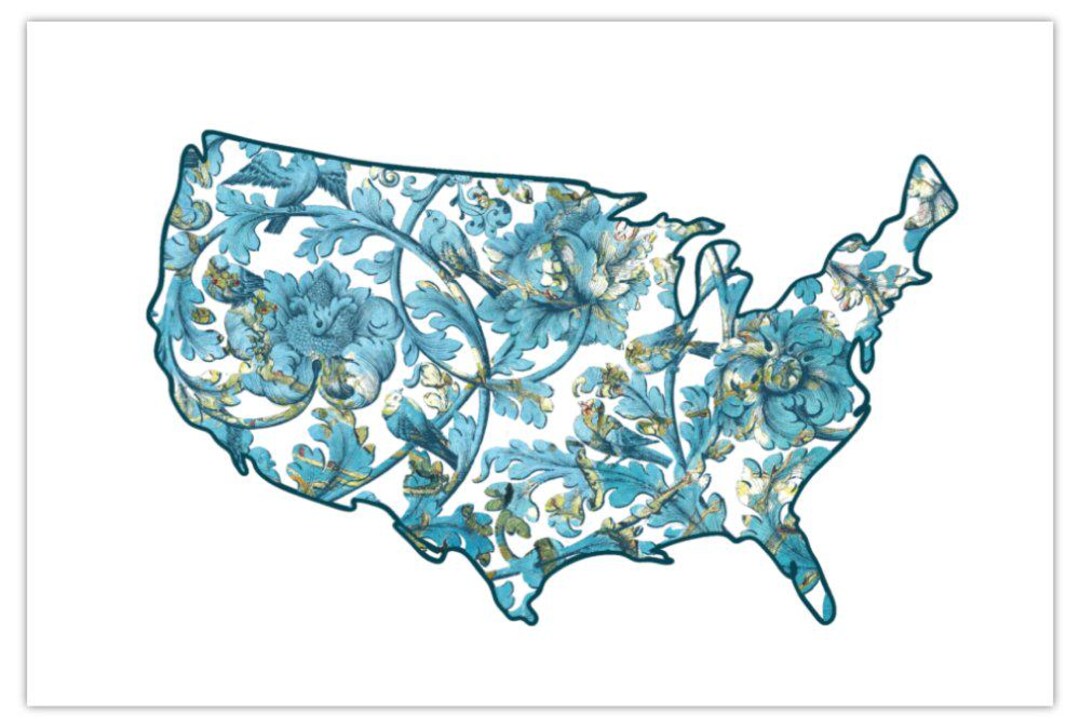 Minimalist USA Map Collection - Etsy