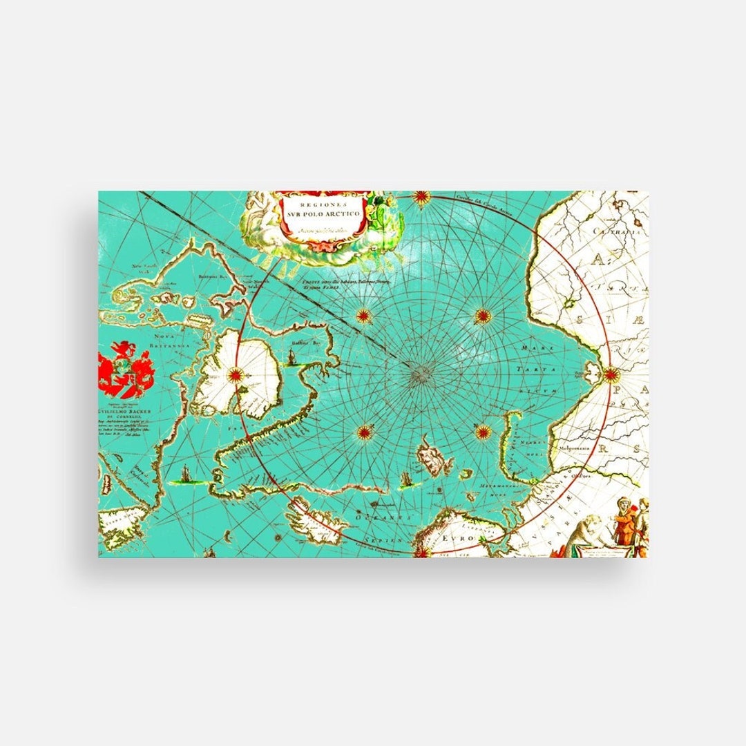 Regiones Sub Polo Arctico Map Collection - Etsy