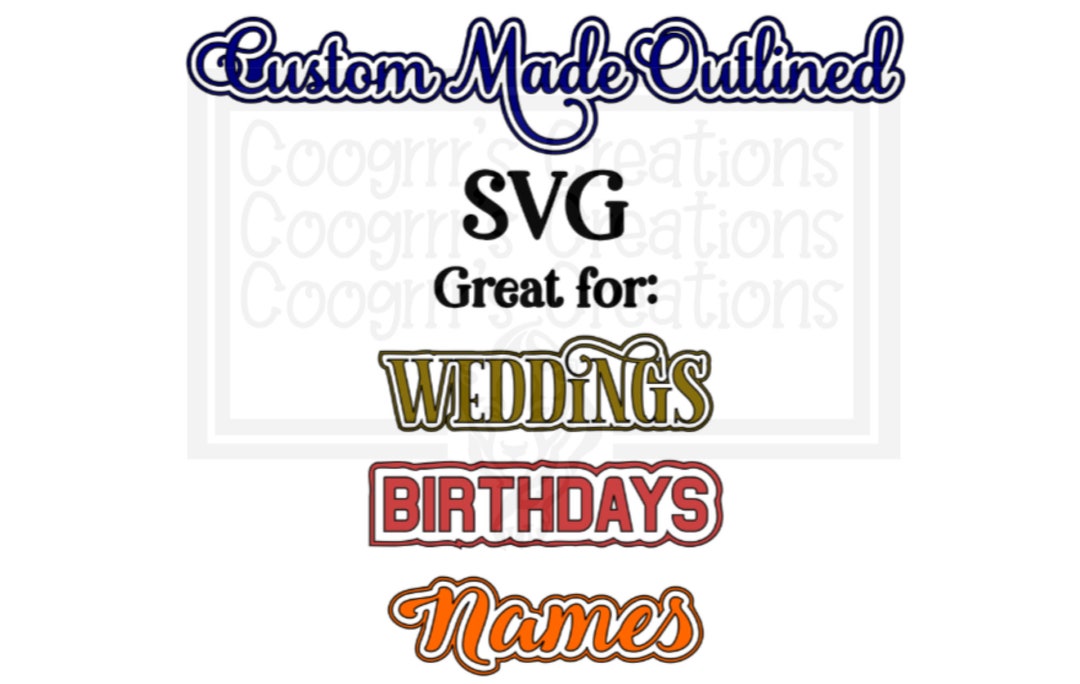 Custom Word SVG | Custom Name SVG | Custom SVG | Custom Outlined Svg ...