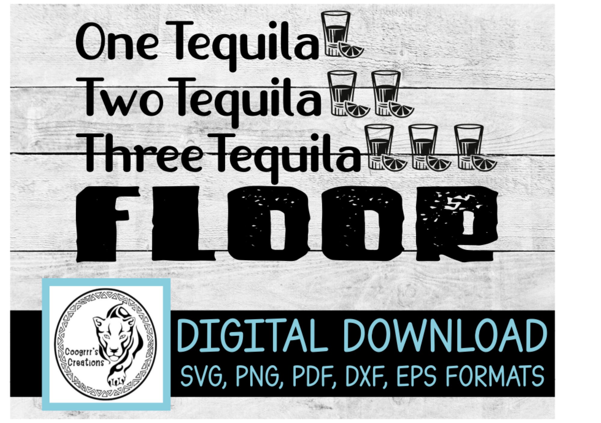 Tequila SVG One Tequila svg One Tequila Two Tequila svg | Etsy