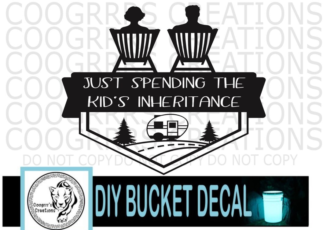 Camping Bucket DECAL, DIY Make Your Own Camping Bucket - Etsy