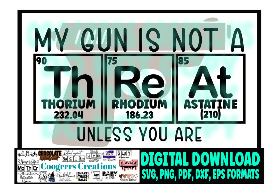My Gun is Not a Threat SVG, Patriot SVG, Second Amendment SVG, Digital ...
