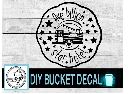 Camping Bucket DECAL DIY Make your Own Camping Bucket | Etsy