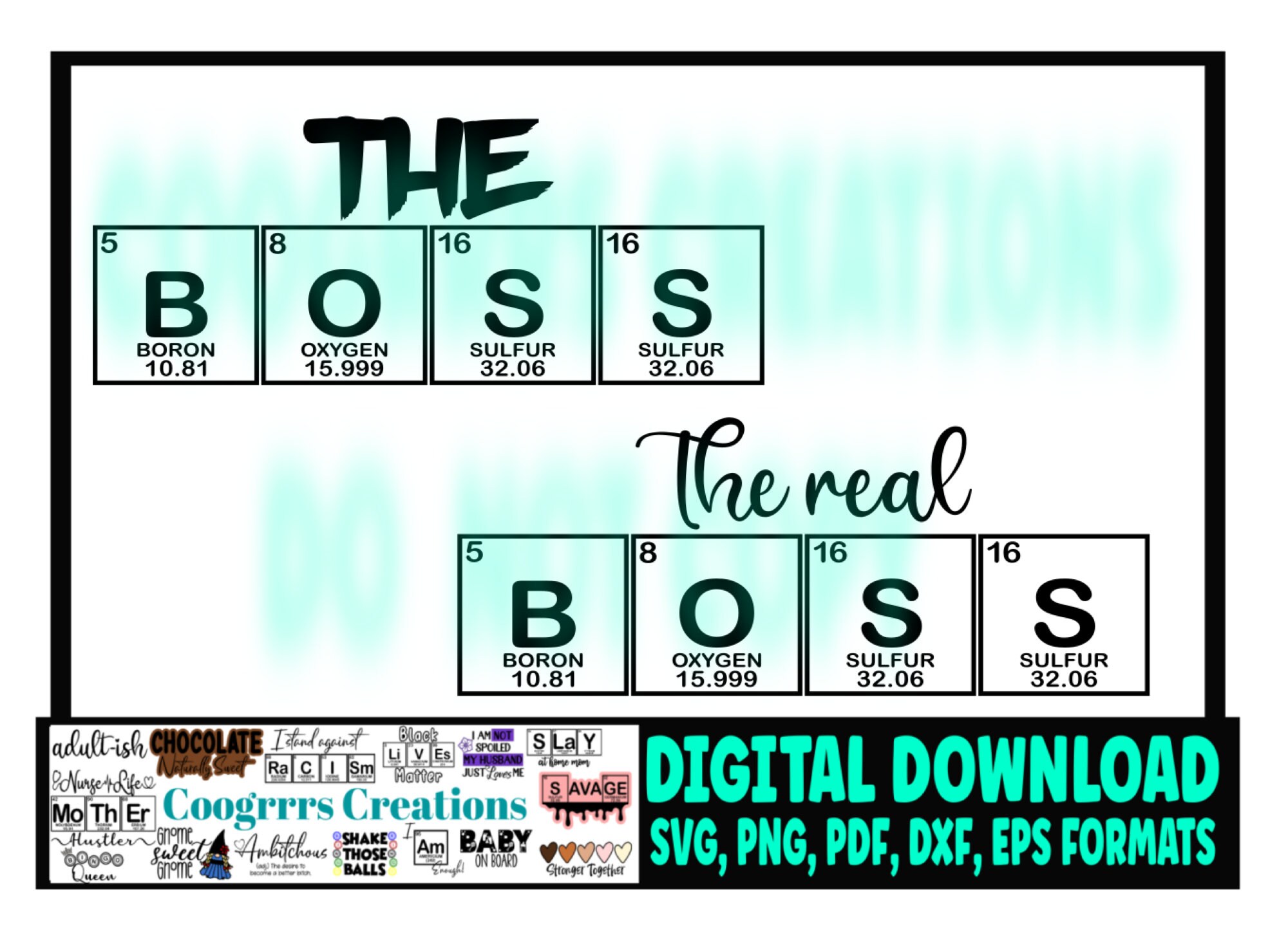 The Boss the Real Boss Svg Boss Svg Boss Lady Svg His and - Etsy