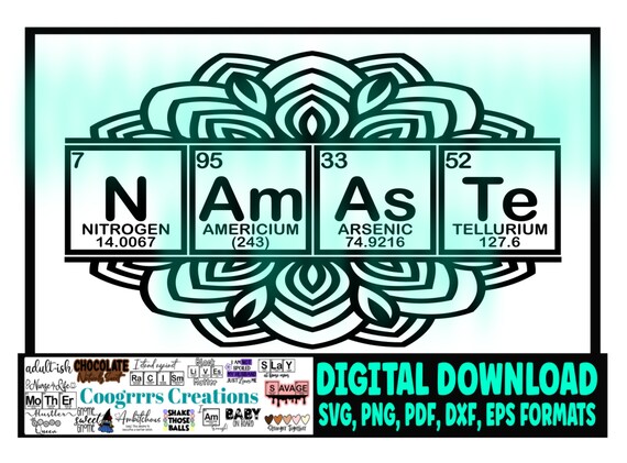 NAMASTE SVG Cricut and Cameo Cutting Machine Ready Digital - Etsy