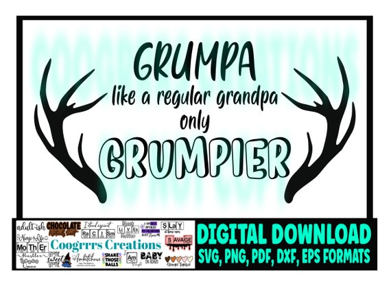 GRUMPA SVG Cutting Machine Ready Digital Download | Etsy