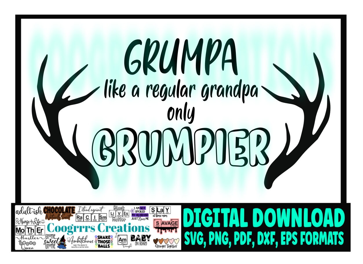GRUMPA SVG Cutting Machine Ready Digital Download | Etsy