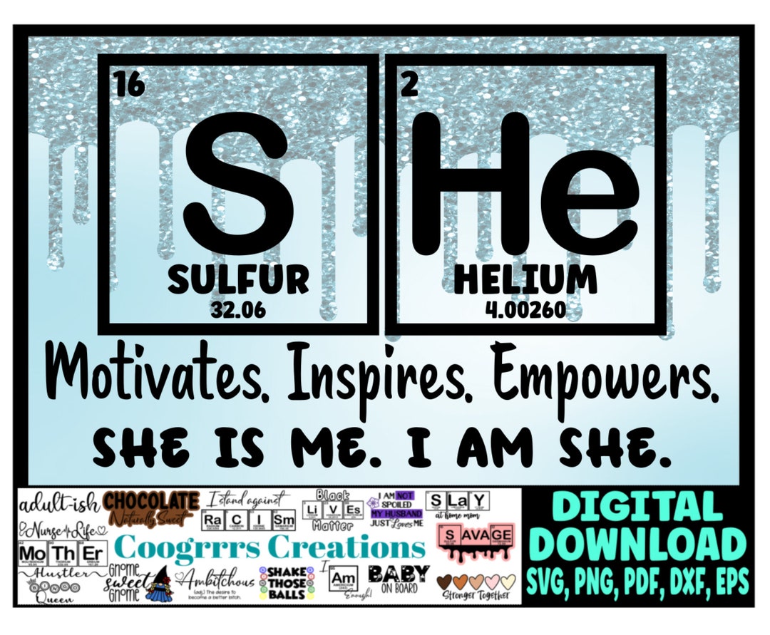 She SVG, She Motivates Svg, She Inspires SVG, She Empowers SVG, She is ...