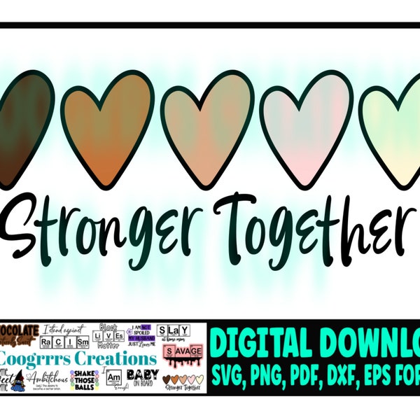 Stronger Together Svg - Etsy
