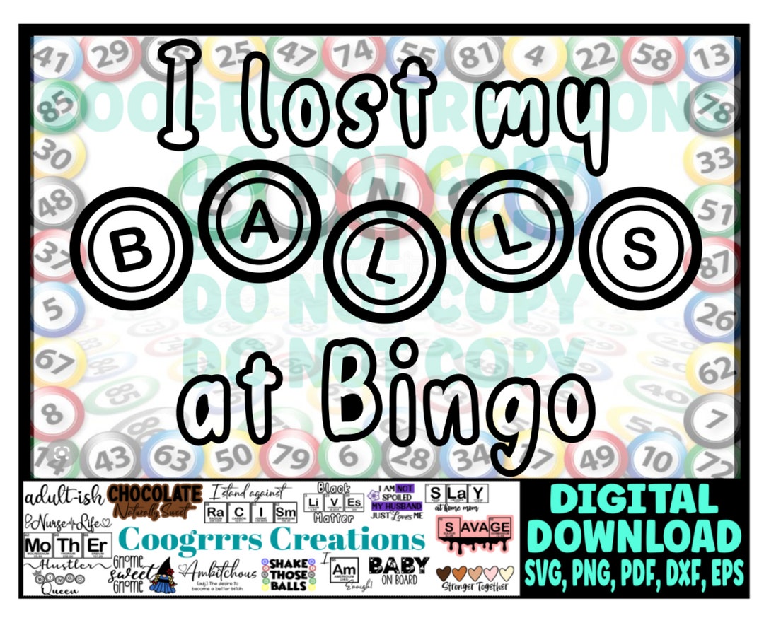 BINGO SVG, Cutting Machine Ready, Digital Download - Etsy