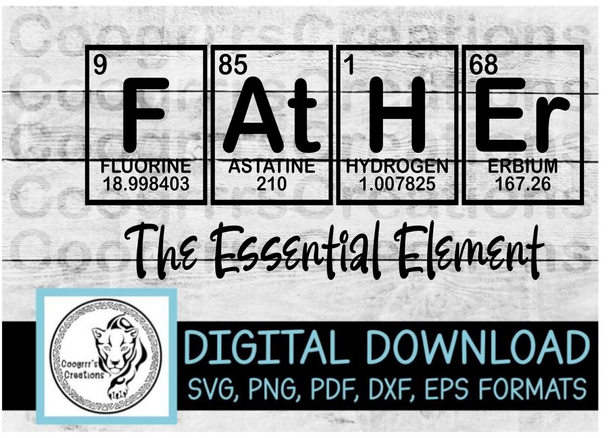 Father the Essential Element Periodic Table svg Father svg | Etsy