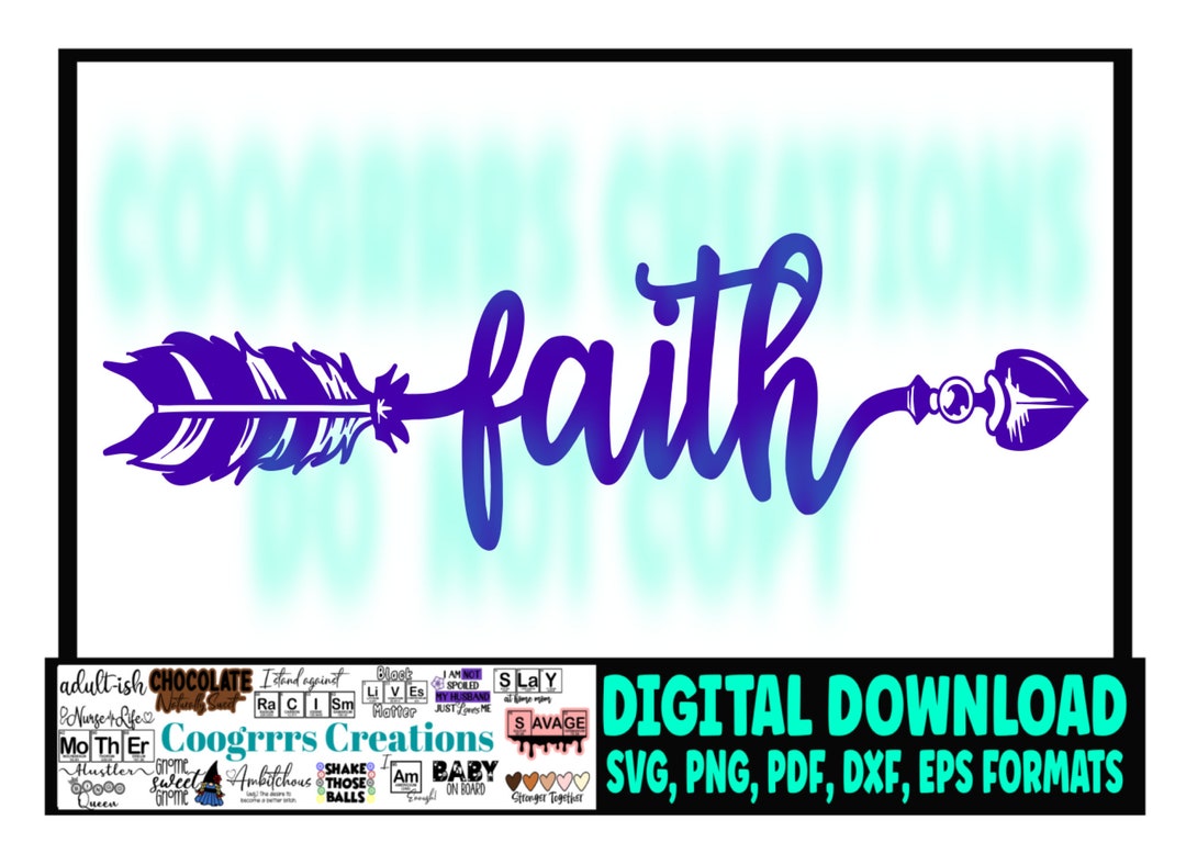 Faith SVG |faith Arrow Svg | Arrow Svg | Religious Svg | Religion Svg ...